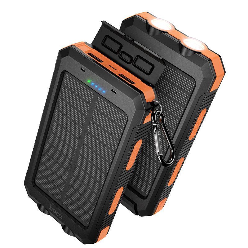 Павербанк 8000mAh з сонячною панеллю, ліхтарем, компасом HOCO J164 ...