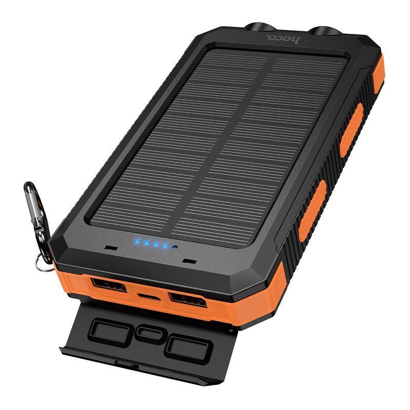 Павербанк 8000mAh з сонячною панеллю, ліхтарем, компасом HOCO J164 ...